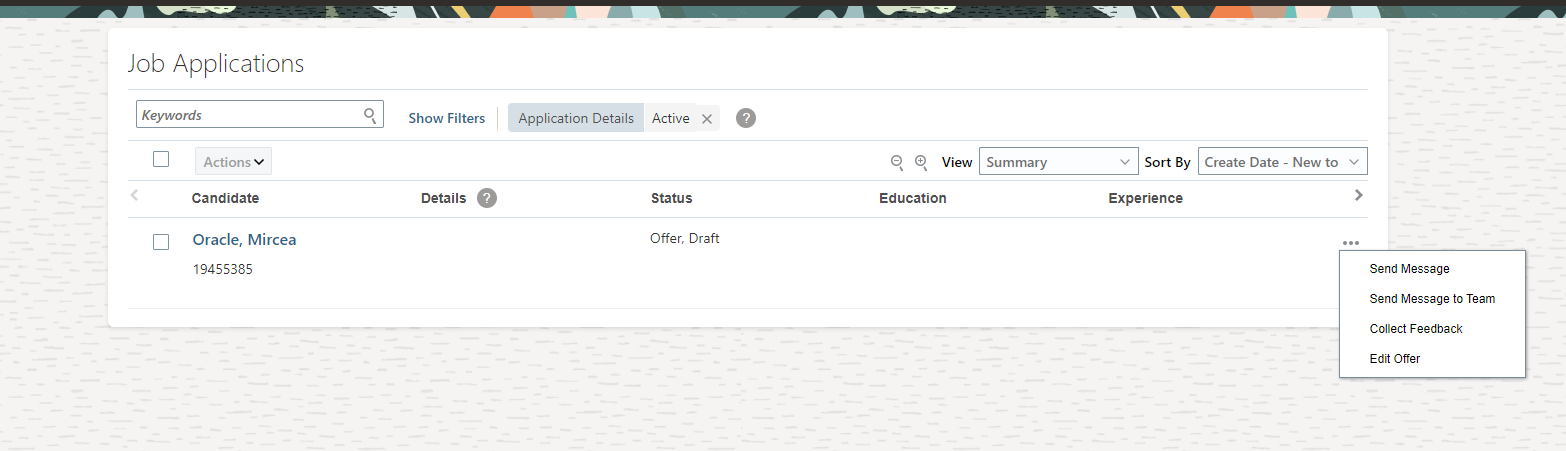Can we display the candidate name and candidate number in messages so ...