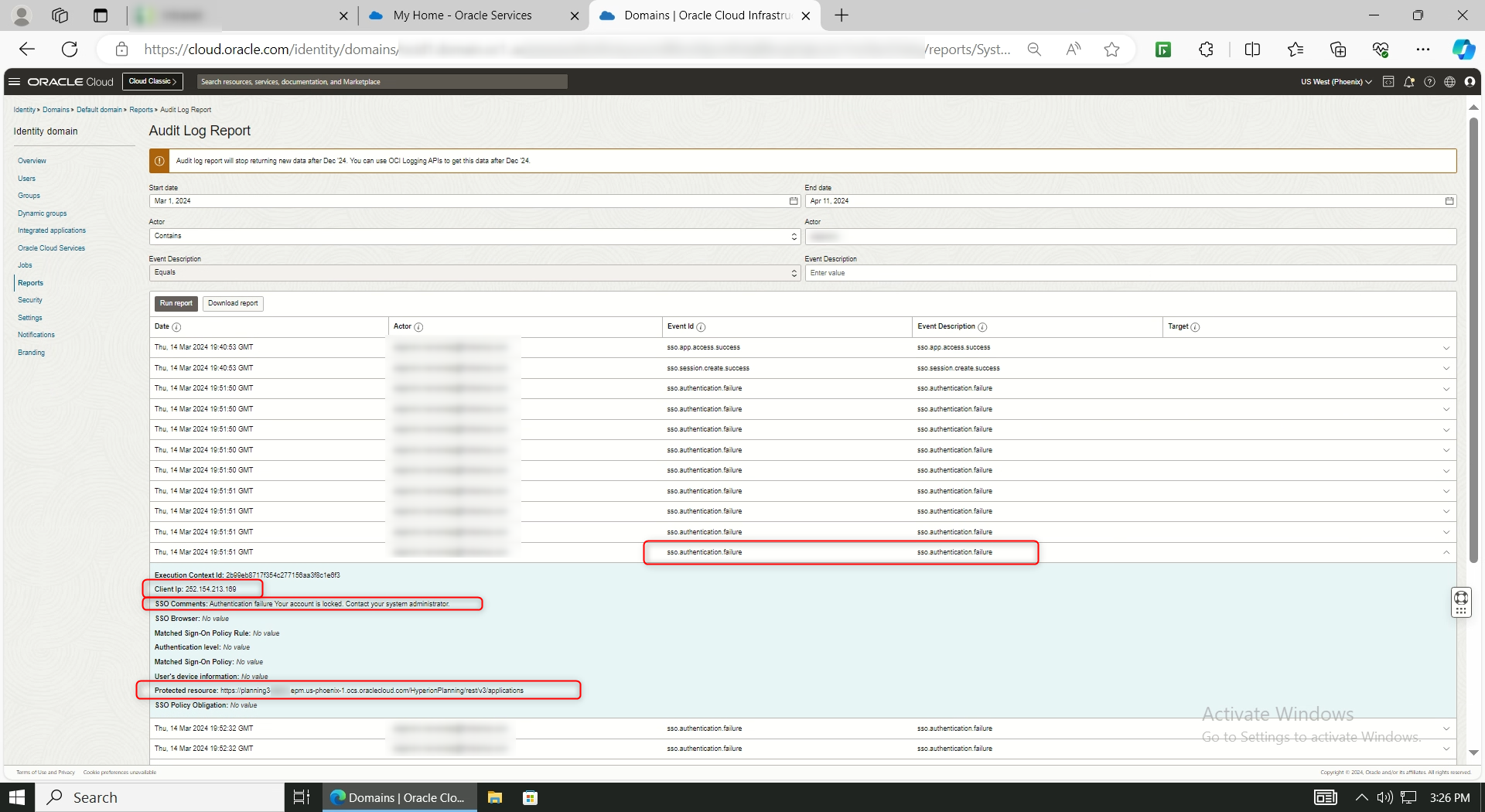 Network Perimeter blocks connections between PODs in same Tenancy. IP ...