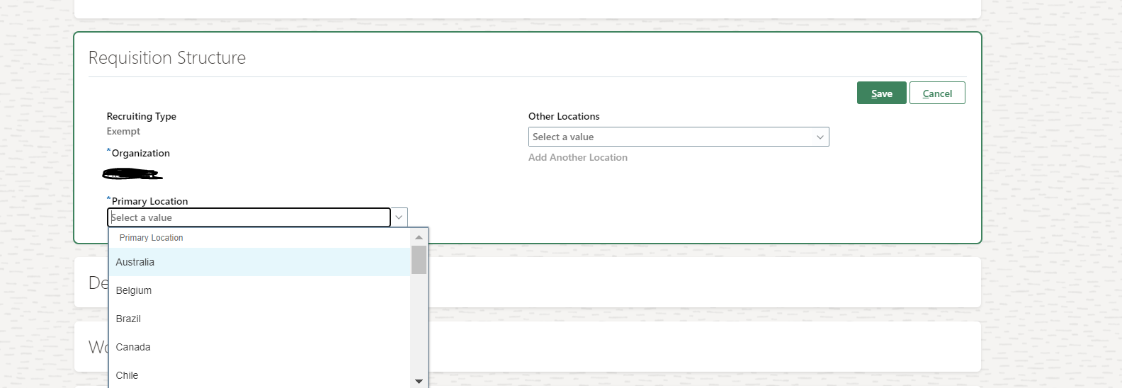 How To Add New Location Under Requisition Primary Location — Cloud Customer Connect
