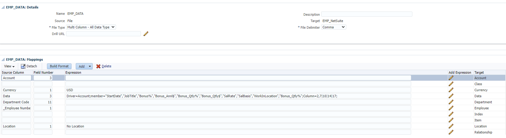 Don't See Currency in Data Management Data Load Mapping — Cloud Customer Connect
