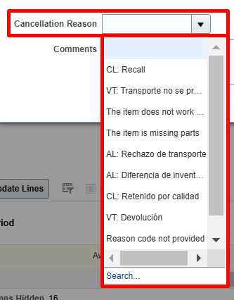 How to alphabetical order the list of values at the moment to cancel ...