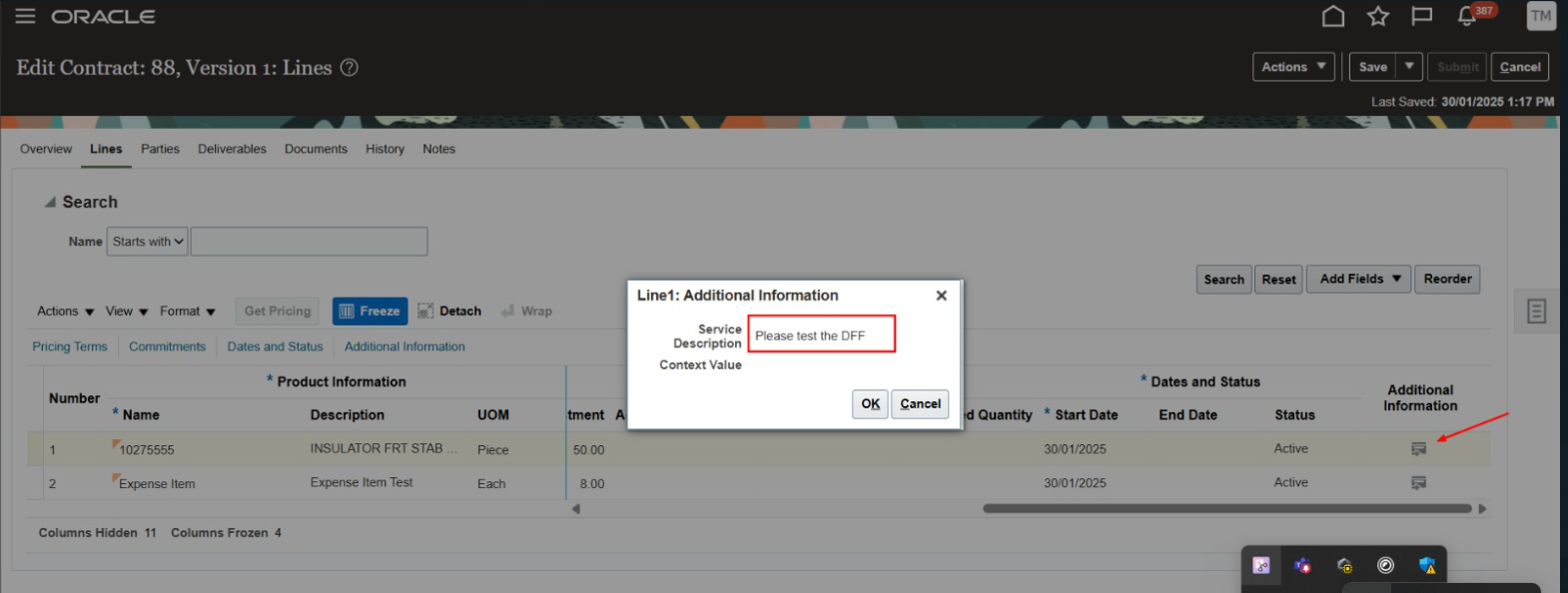 How To Populate Sales Order Line Eff Using Contract Line Dff Via Order