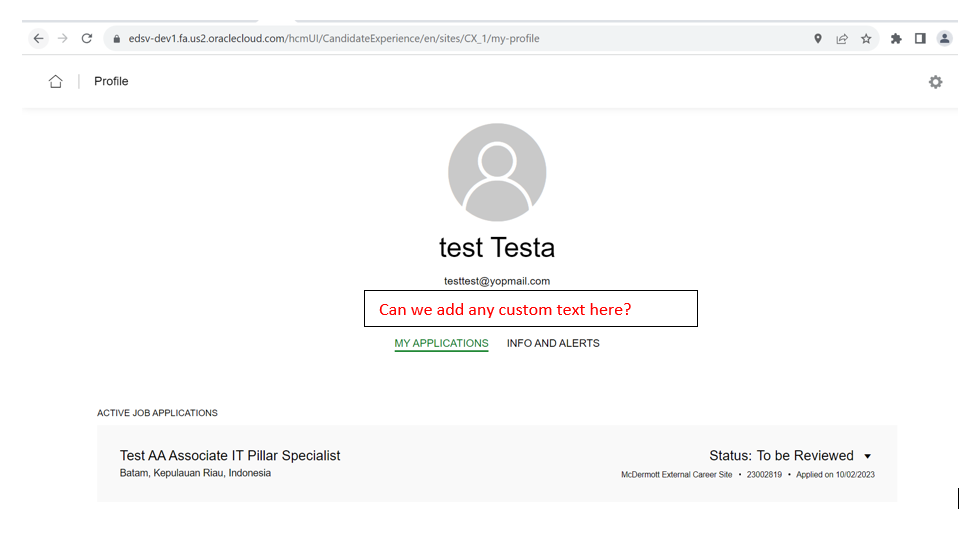 How to customize "My Application" and "Info and Alerts" page at the ...