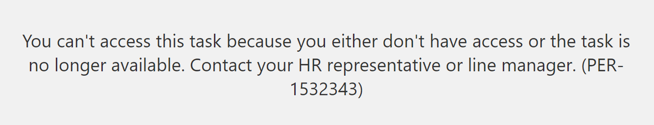 Recruiter error when accessing New Hire's Personal Details, Contact ...
