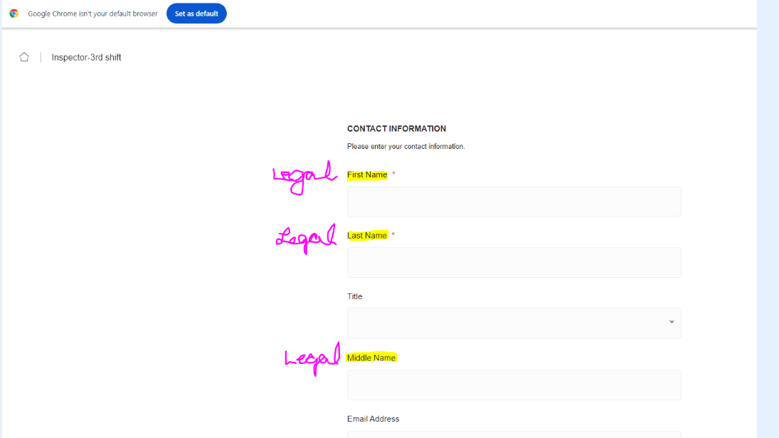 Translate First name to Legal name in Career site page — Cloud Customer ...