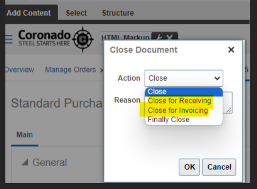 Edit/Hide Close for receiving via page composer — Cloud Customer Connect