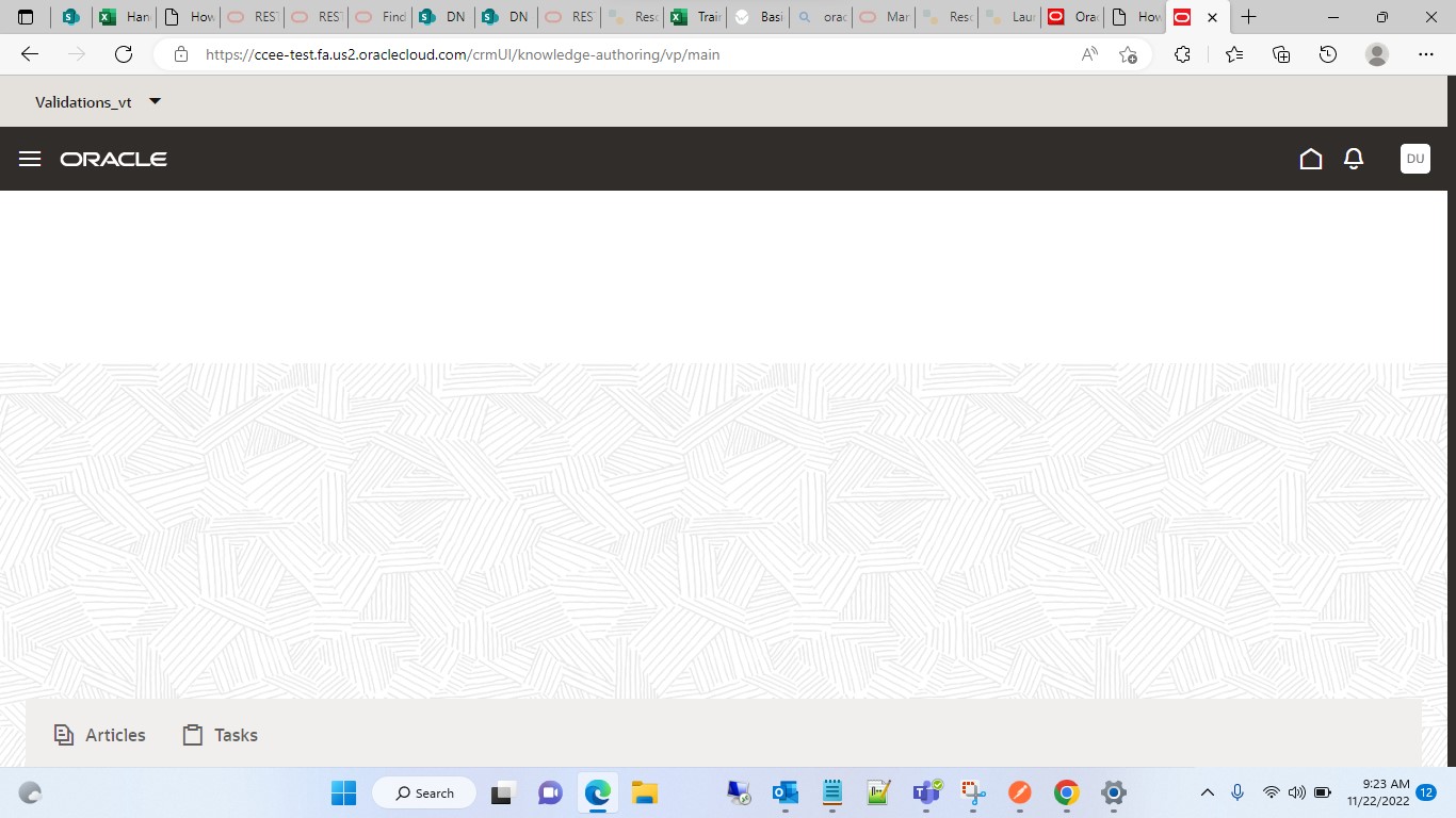 Redwood Ui Enabled Knowledge Authoring Page In Oracle B2b Is Blank How Can I Rectify This Issue