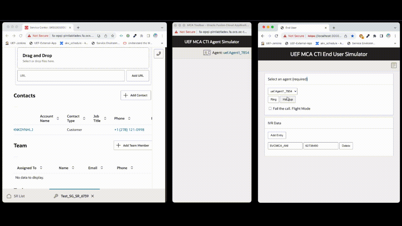 Telephony integration in Service Center with the Redwood User Experience using UI Events ...