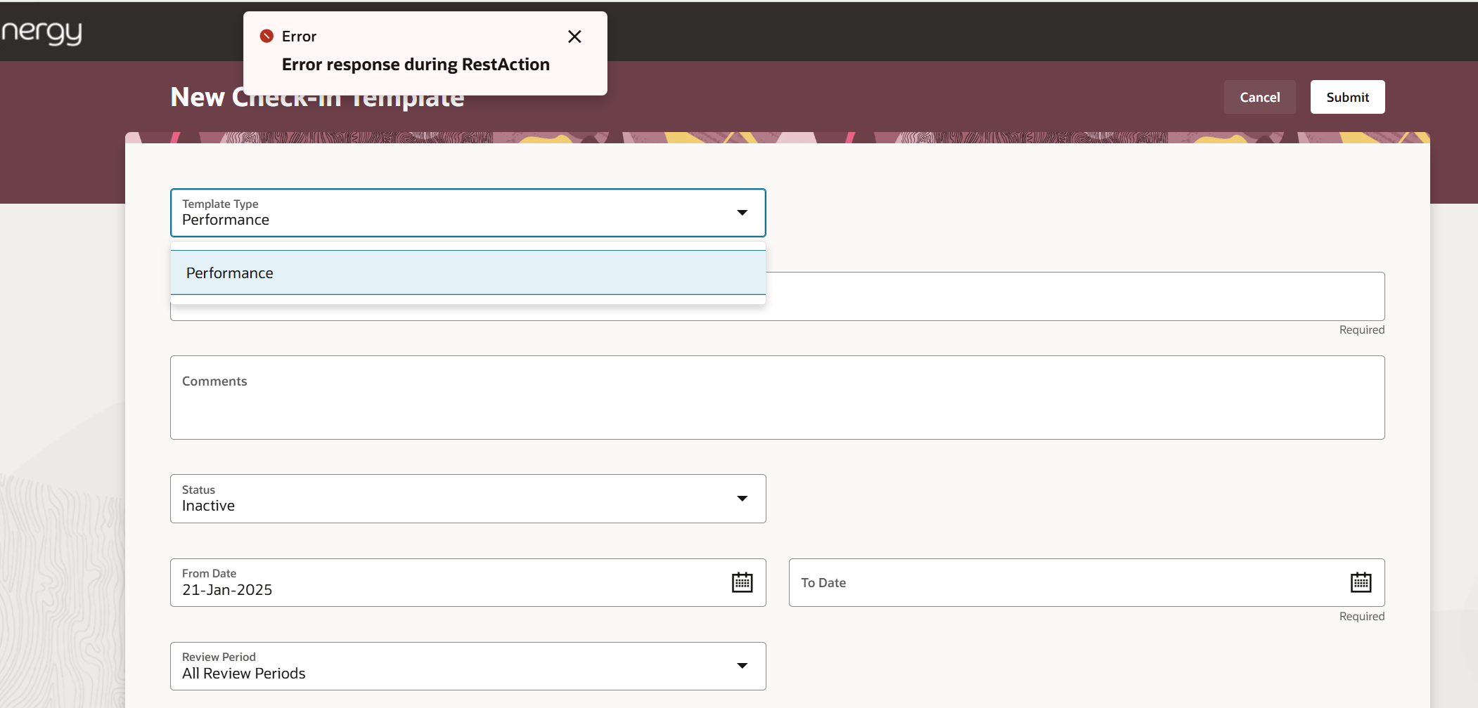 Touchpoint check-in template — Cloud Customer Connect