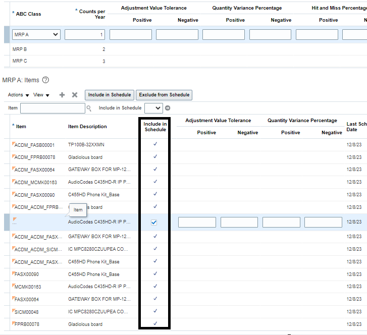 Cycle count - Define Classes and Items - multiple selection — Cloud ... Cycle count - Define Classes and Items - multiple selection — Cloud ...