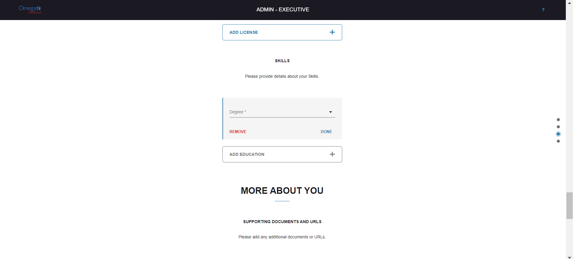 To Change Education block details "ADD EDUCATION" & "Degree" in Job ...