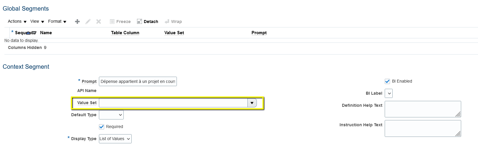 Expense Report Header Context Sensitive Dff Not Being Displayed — Cloud Customer Connect