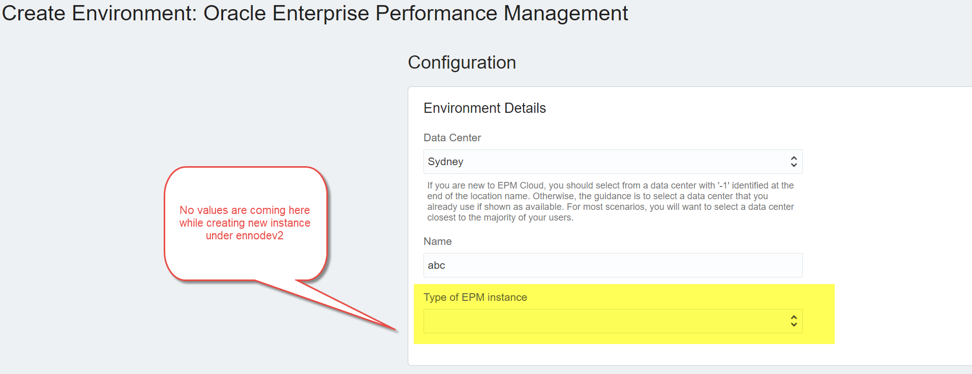 Unable to create an EPM instance get the message Unable to create an EPM instance get the message