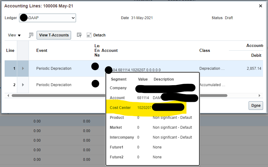 Where is the depreciation accounting string stored? — Cloud Customer ...