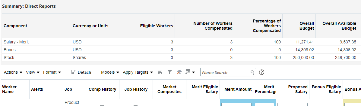 Hide compensation components based on user role — Cloud Customer Connect