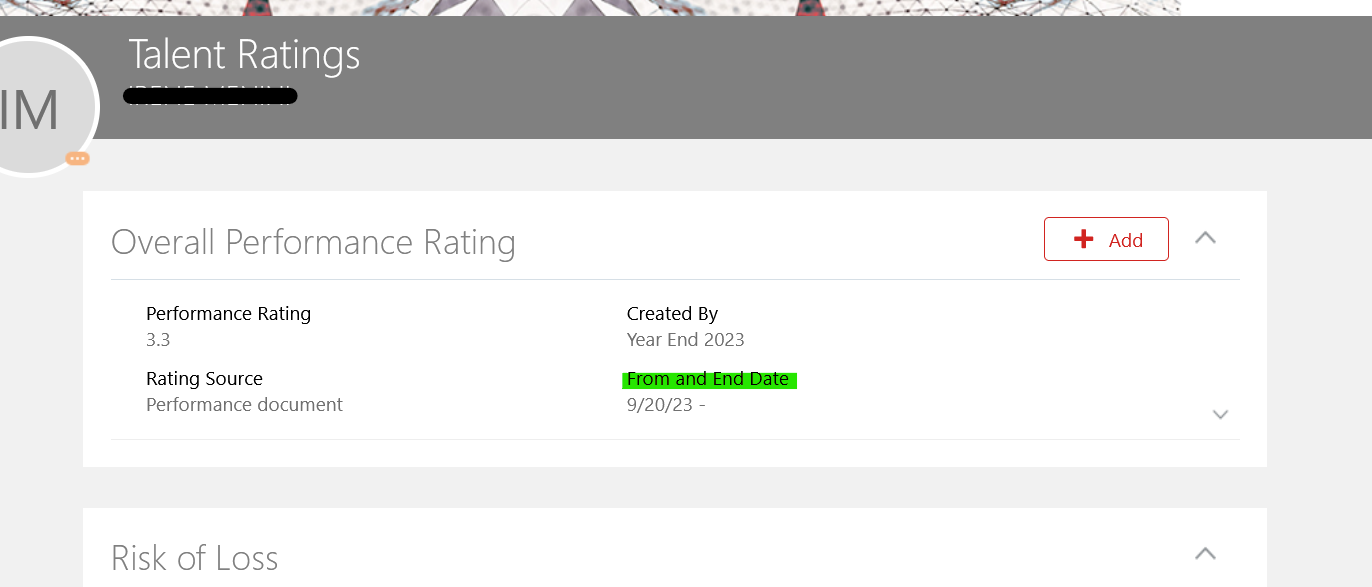 customize performance rating section in talent ratings — Cloud Customer ...