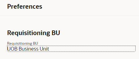 How do I change the Requisitioning BU in Responsive Self Service ...