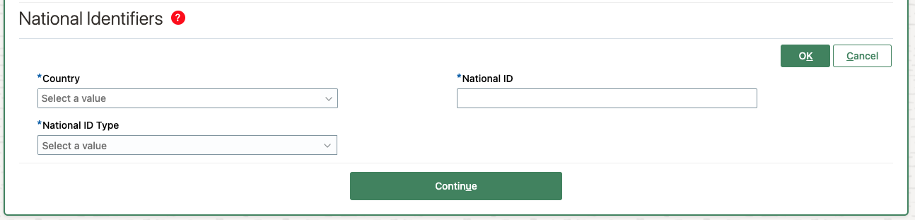 How dow you ensure a National ID is entered for a Pending Worker ...