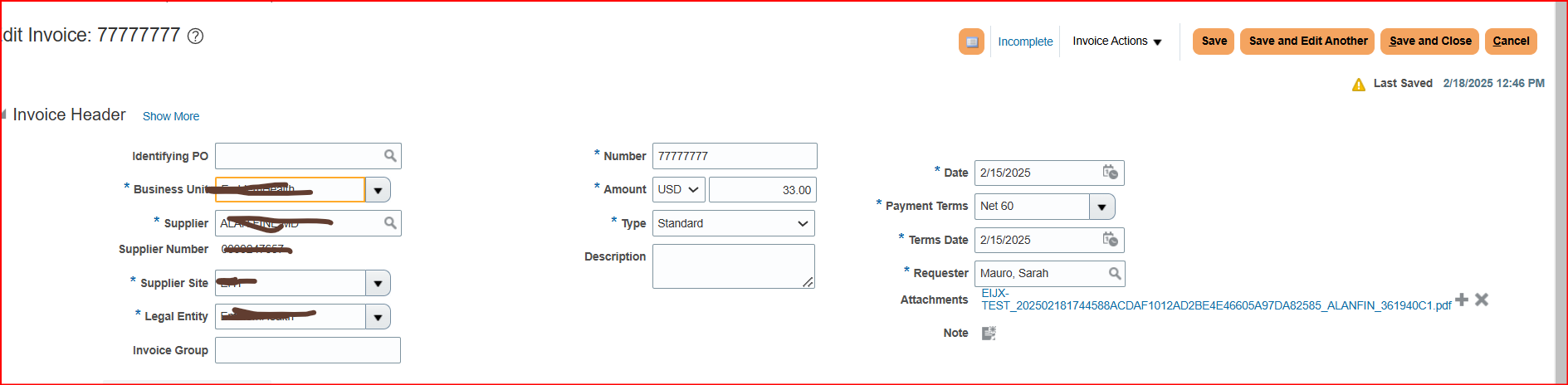 IDR Business Unit invoice is highlighted in Orange? — Cloud Customer ...