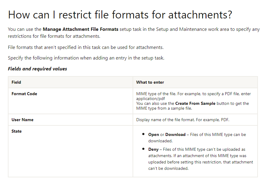 How does Manage Attachment File Formats restriction works? — Cloud ...