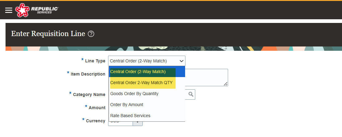 How to restrict the line types only at enter requisition line values in ...
