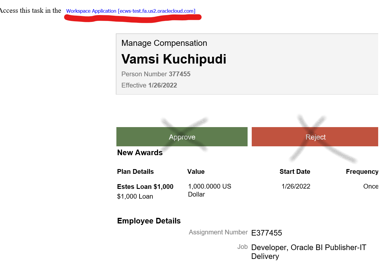 Notification Emails Can The Approval Reject Buttons Be Removed — Cloud Customer Connect