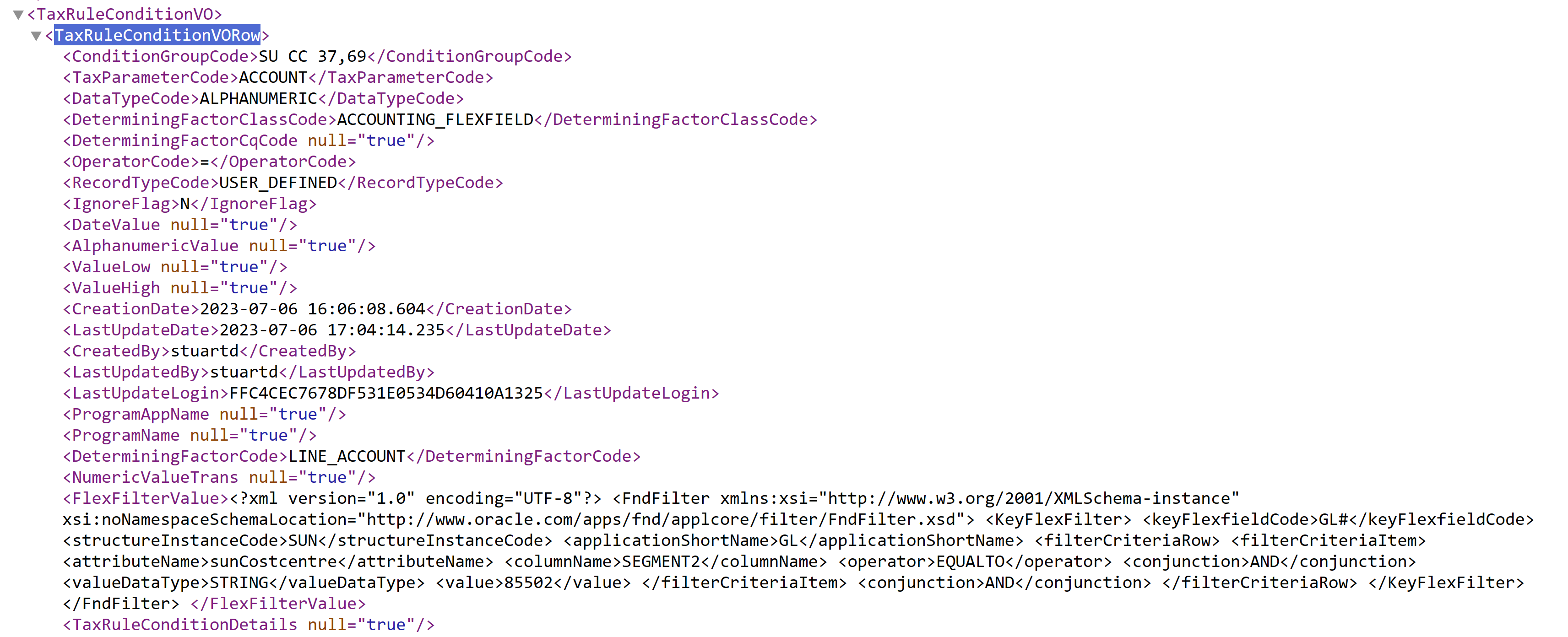 How To Extract Data From Xmltype Column Using Bip Report — Cloud 0031