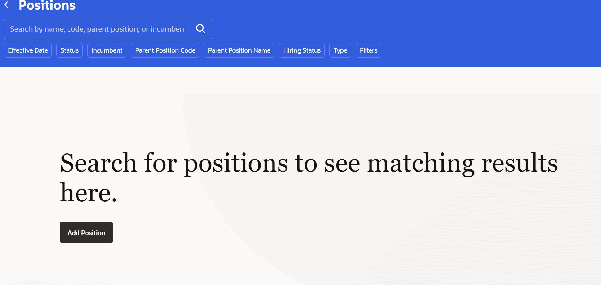 No Data On Page Redwood Positions — Cloud Customer Connect