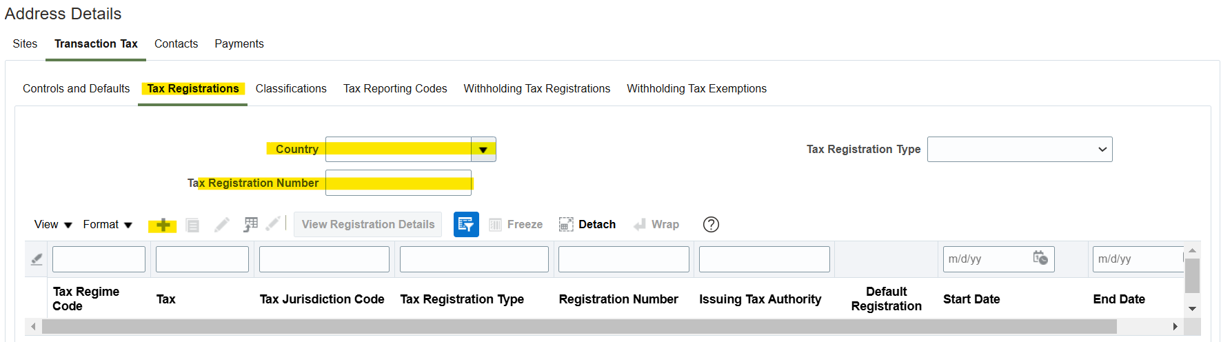 Supplier Tax Registration Number And Taxpayer Id Which Field To Use