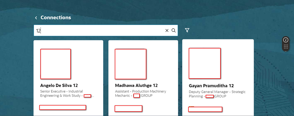 Adding the person number and the legal entity to the Connections search page — Cloud Customer ...