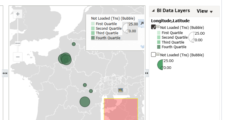 FTI Map reports by region or geographic areas — Cloud Customer Connect