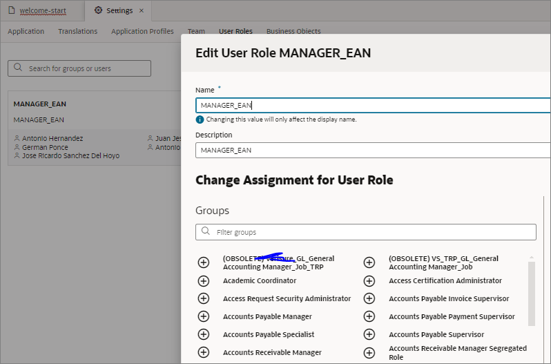 Not able to refresh roles from SaaS in OIC-VB. What am I missing ...