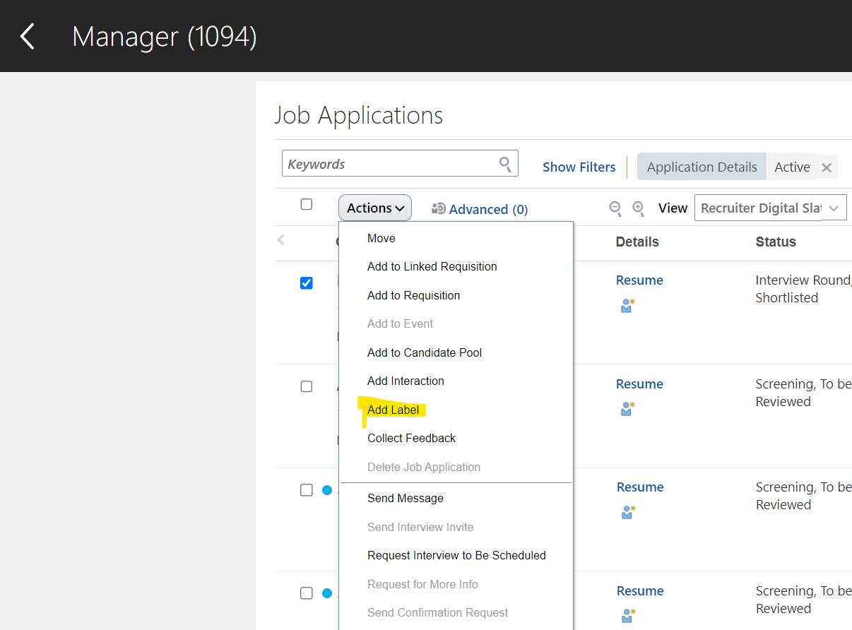 How to hide options from Actions menu — Cloud Customer Connect