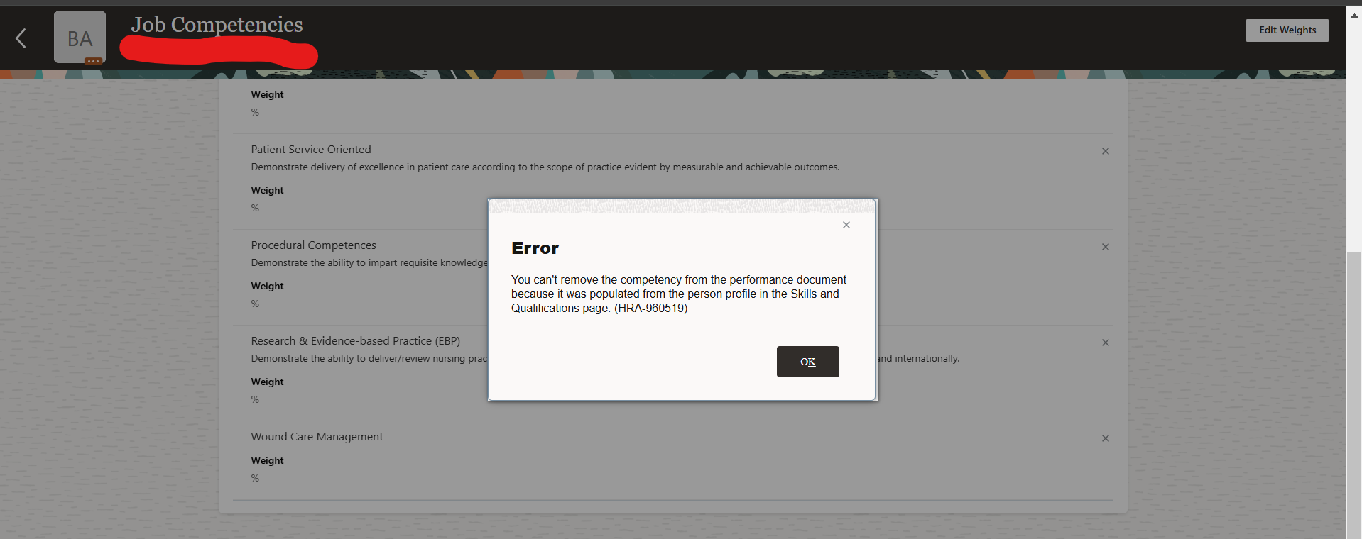 Line Manager and HR Specialist are unable to delete any competencies in the Perf Doc — Cloud ...
