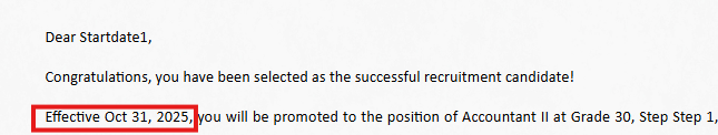 How to display full month name for HIRE_DATE token for offer letter ...