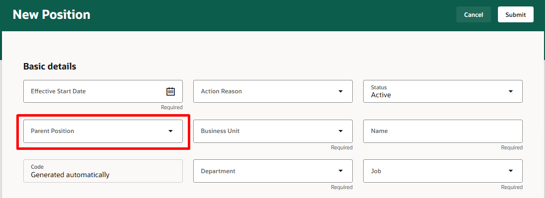 What is the difference between Manage Positions Trees and Parent ...