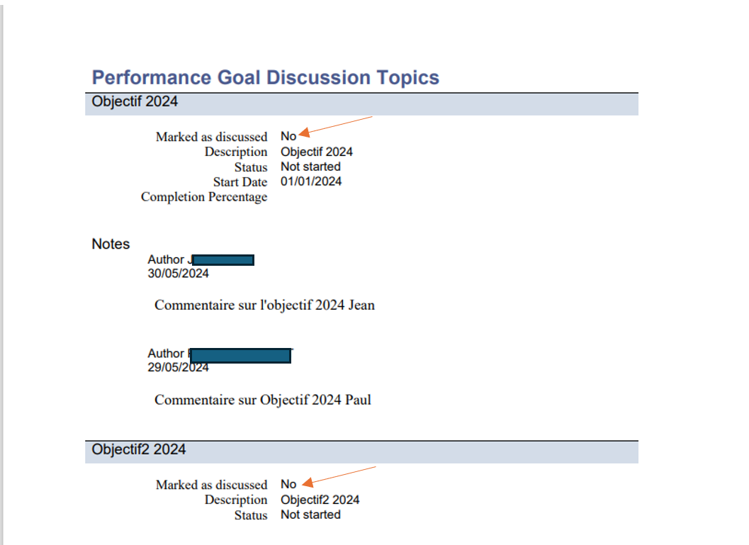 How to mark Performance Goal Discussion Topics and the General ...