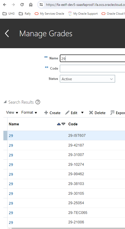 Duplicate Grade Names in Workforce Compensation Grade Filter — Cloud ...