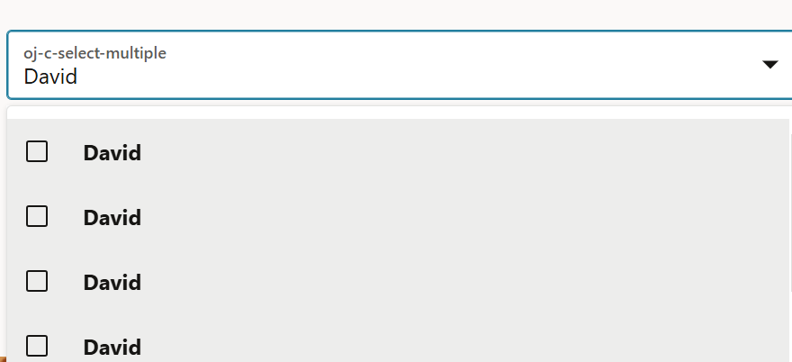 oj-c-select-multiple - dropdown gives duplicate values when filtered with type in search — Cloud ...