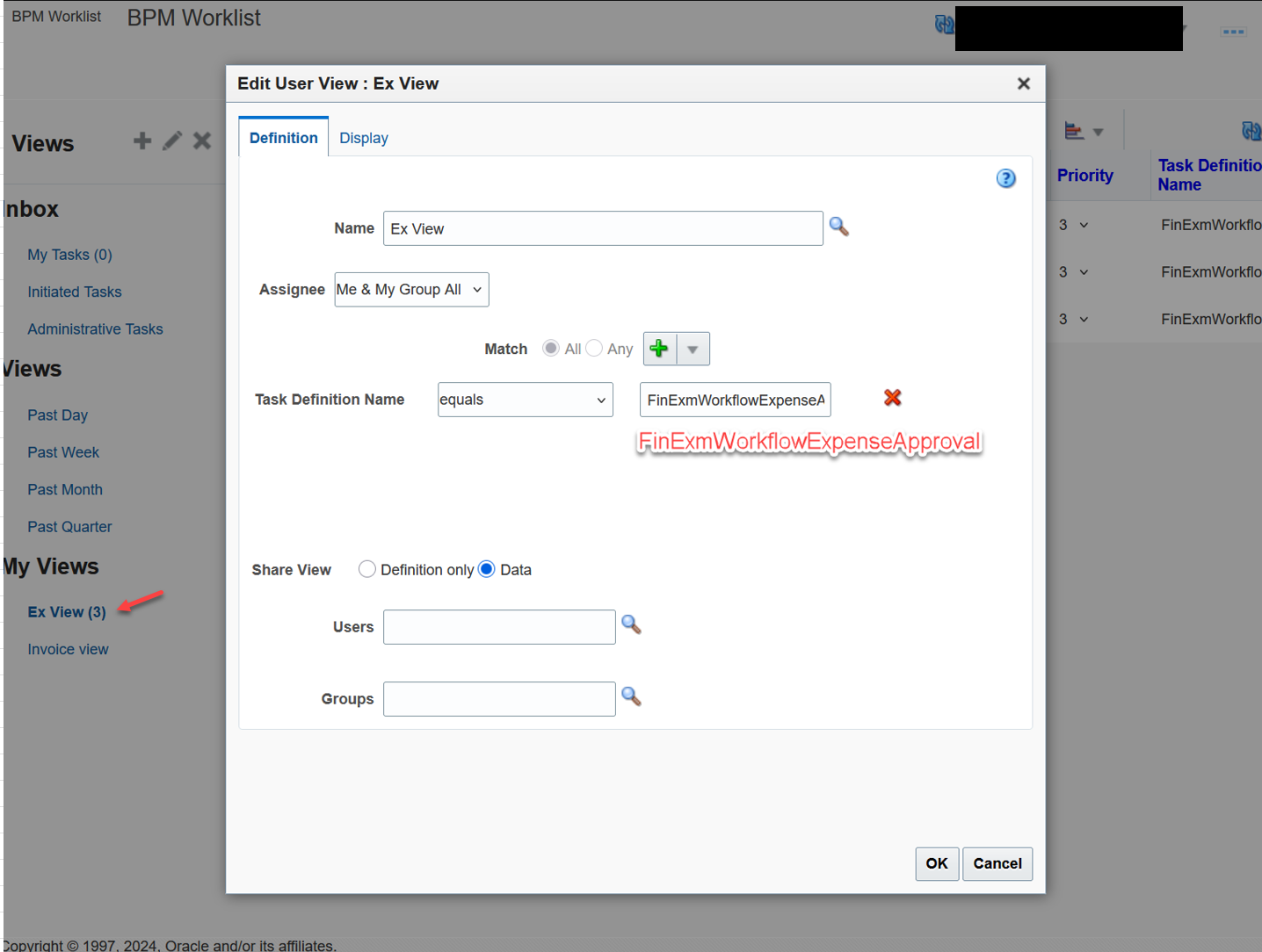 Issue with "My Views" worklist showing old already paid and processed ...