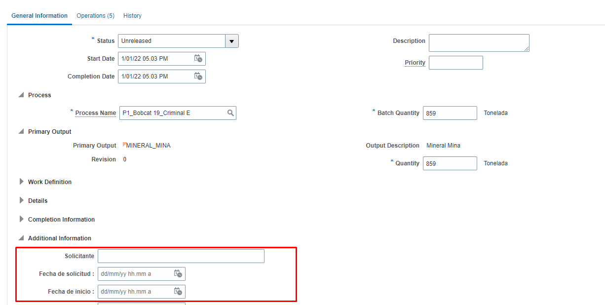 How To Hide Work Order Header Flexfields — Cloud Customer Connect