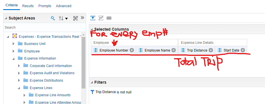 What is the process for adding group totals on an OTBI analysis? — Cloud Customer Connect