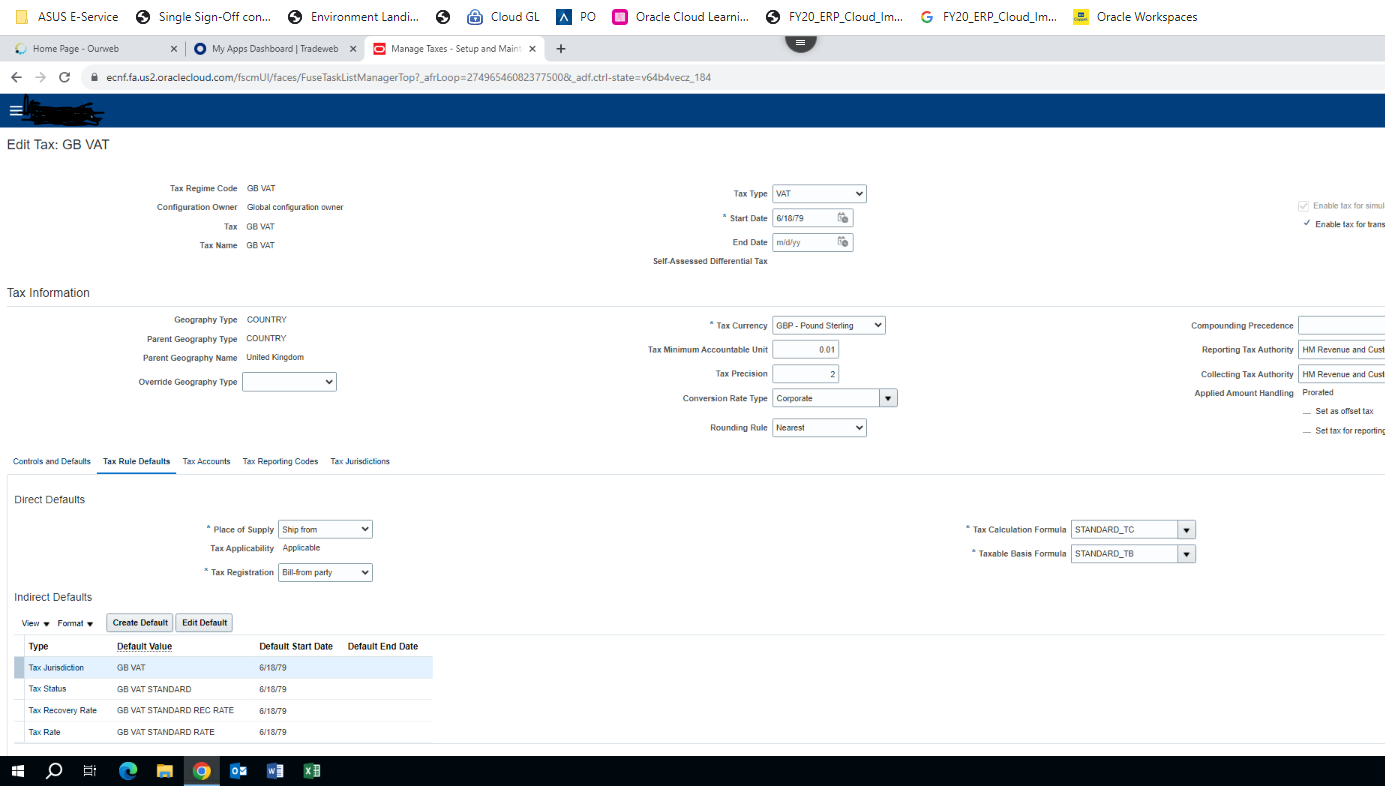 How to setup a Tax code applied at supplier Site level. ? — Cloud ...
