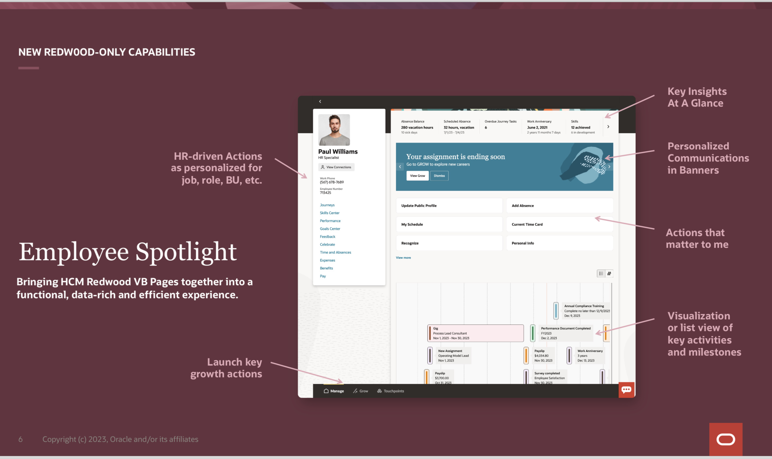 Redwood Employee Spotlight / ESS landing page — Cloud Customer Connect Redwood Employee Spotlight / ESS landing page — Cloud Customer Connect