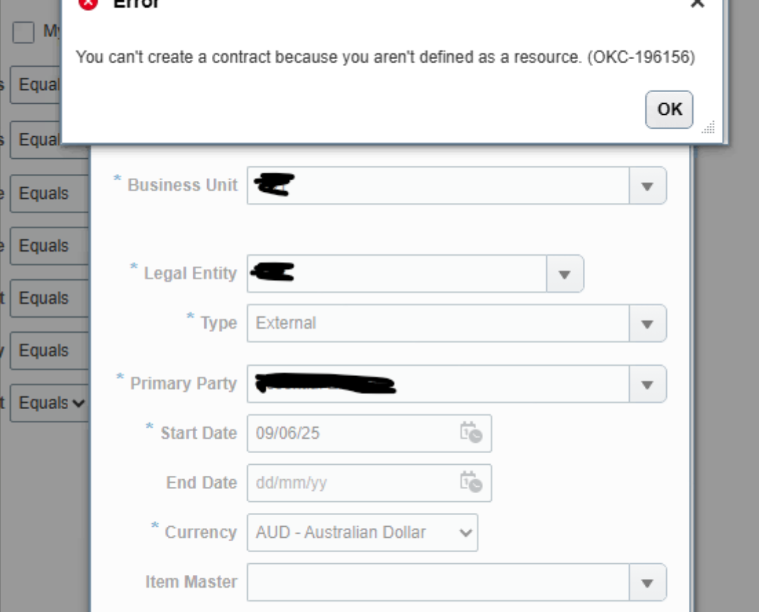 25B Upgrade - Creating contract error - Not defined as resource (OKC ...