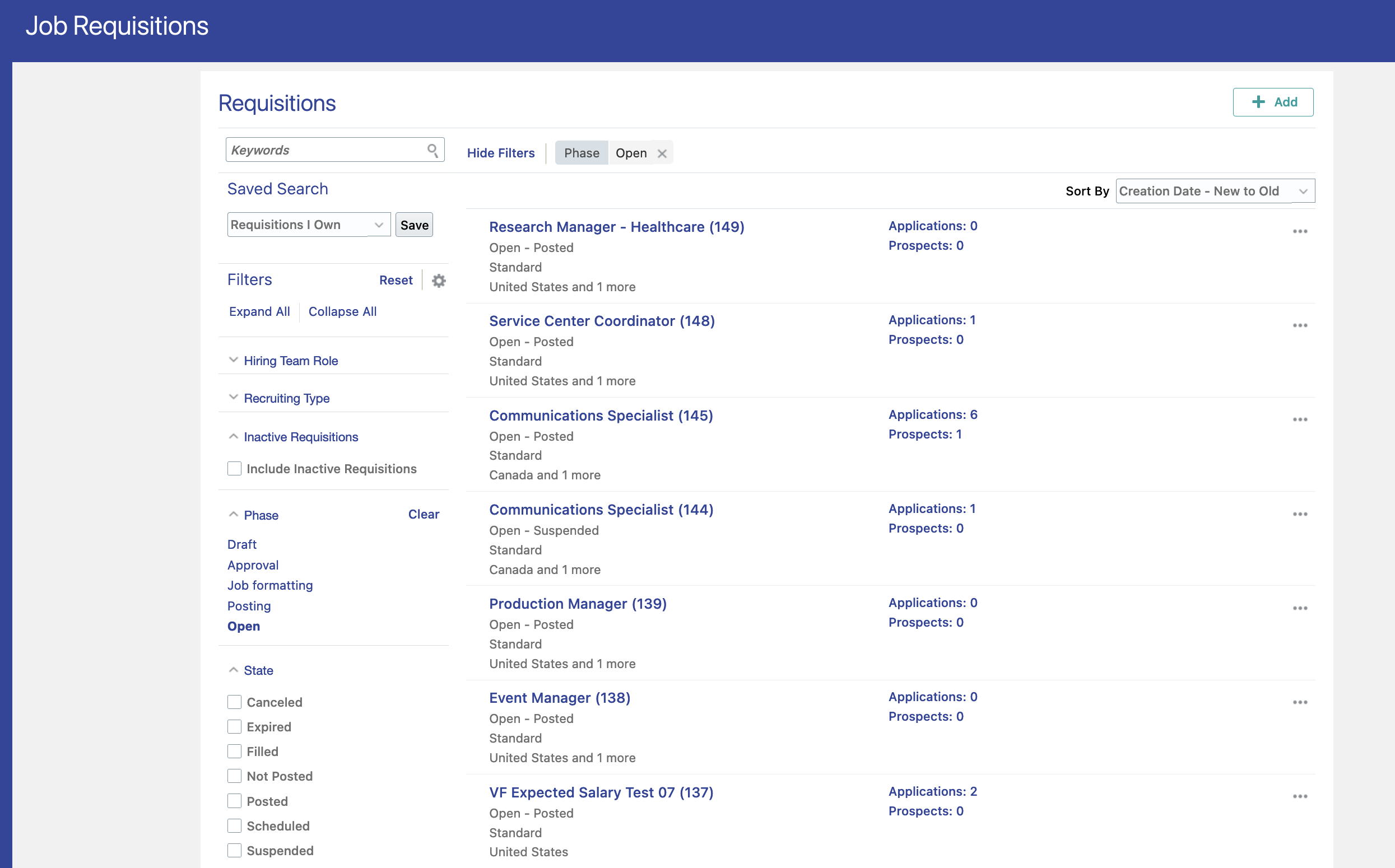 Is There A Way To Filter A Requisition List By Posted Internally Externally Status — Cloud