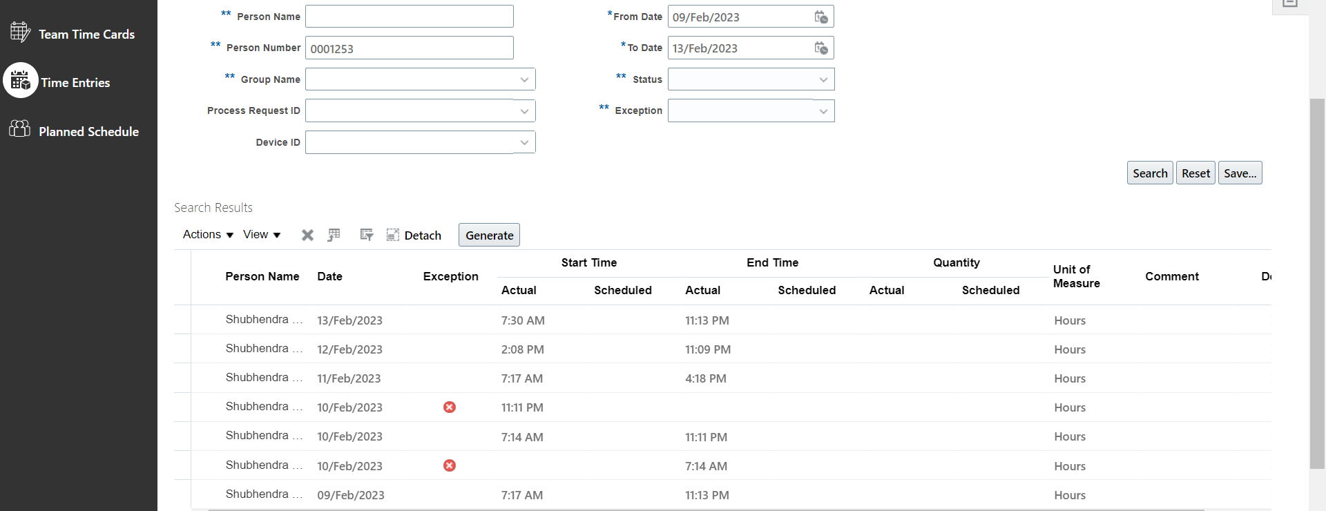 Delete Time Entries Through Hdl — Cloud Customer Connect