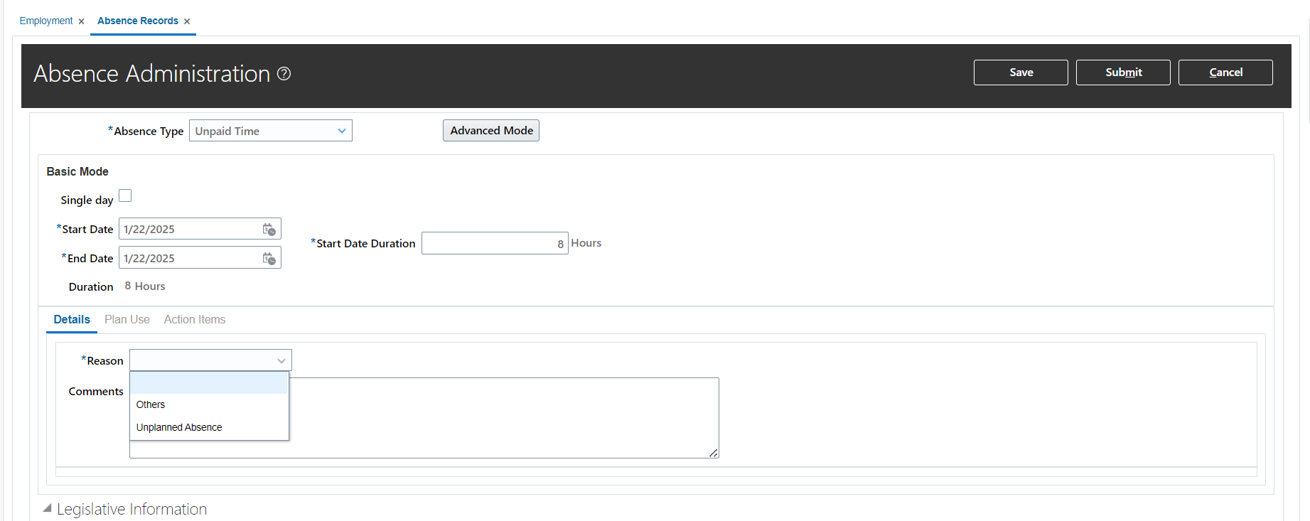 How can I remove the blank reason code from the "Reason" dropdown in ...