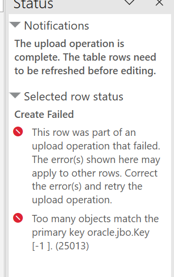 getting error Too many objects match the primary key oracle.jbo.Key while using Visual builder ...