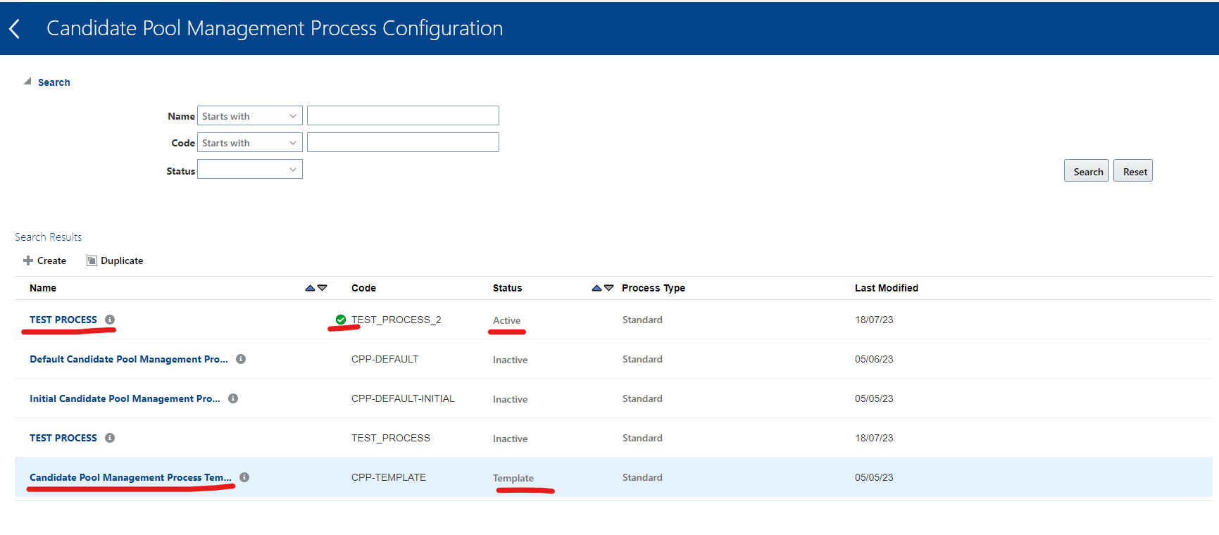 Candidate Pool Management Process Configuration — Cloud Customer Connect